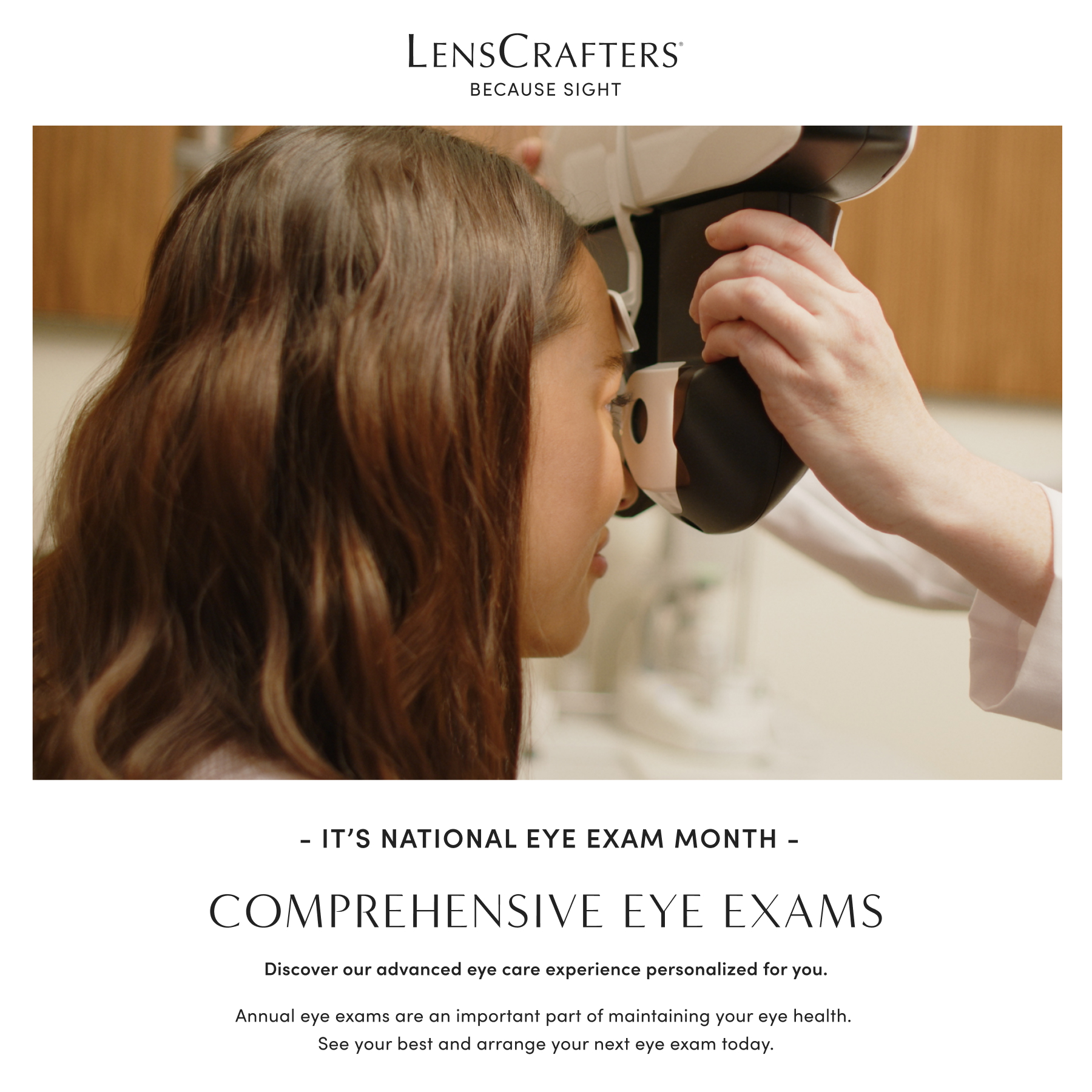 IT'S NATIONAL EYE EXAM MONTH COMPREHENSIVE EYE EXAMS - Shopping Mall in ...